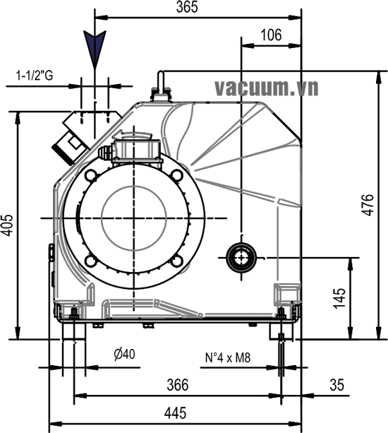 Bơm chân không DVP PA 155