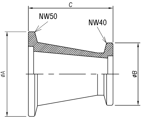 Đầu chuyển đổi NW50 | NW40